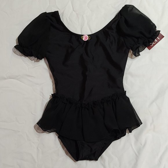 PrimaSoft | Costumes | Primasoft Black Rosebud Puff Sleeve Skirted ...
